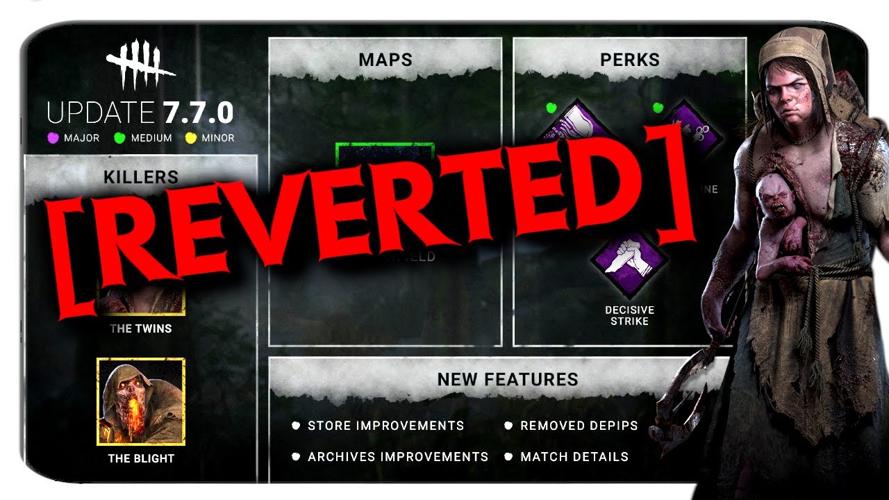 PTB 7.7.0 Update REVERTED | Dead by Daylight - Dead by Daylight videos