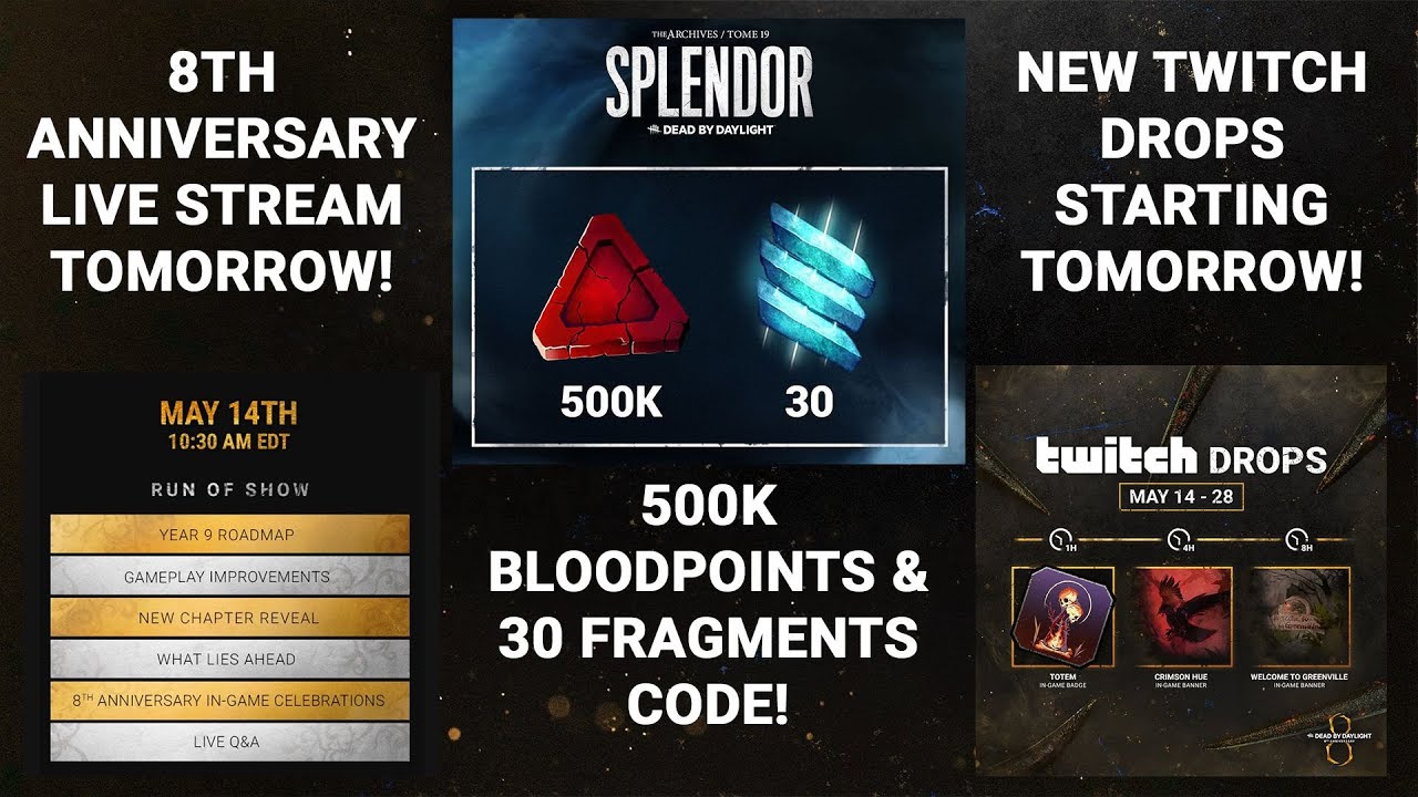 Dead By Daylight| 500K Bonus Bloodpoints & 30 Rift Fragments code! New ...